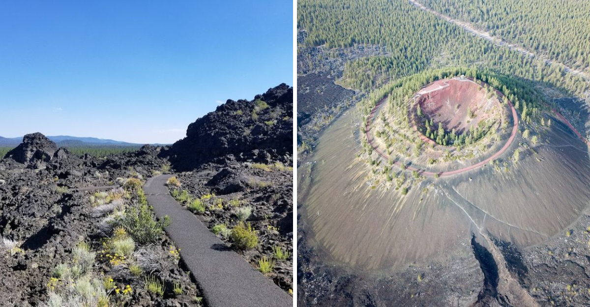 This 7,000-year-old Oregon volcano stands 500-feet tall and sits at the ...