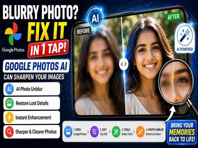 Blurry photos? This Google Photos AI feature can sharpen images in seconds