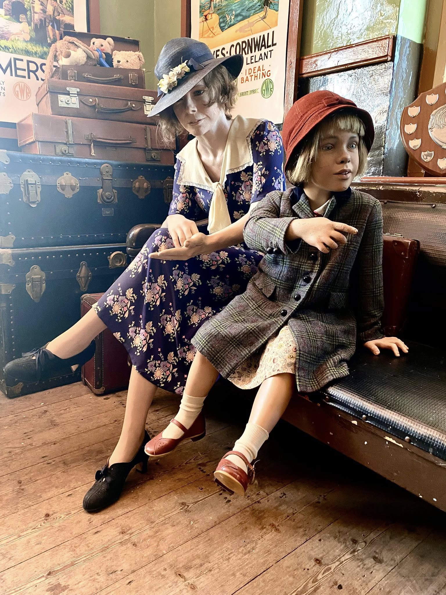 Missing child mannequin found on train holding a can of cider