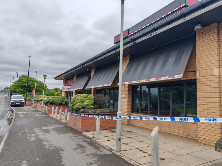 Latest pictures show scene this evening after body found in former ...