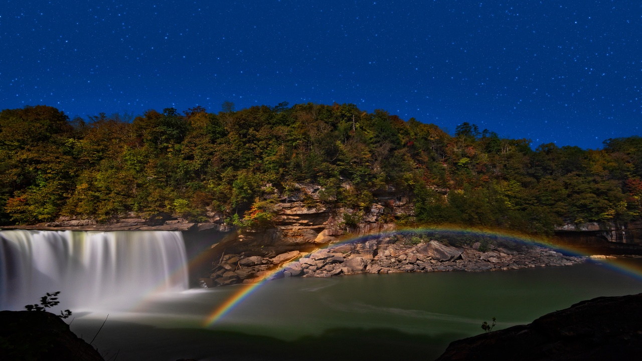 Kentucky has a waterfall that makes rainbows from moonlight, and almost ...