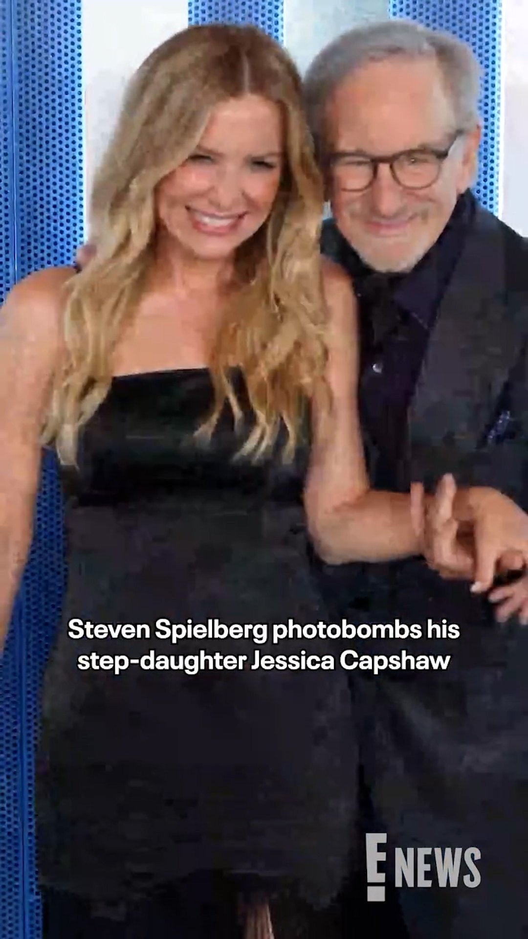 Jessica Capshaw and Steven Spielberg on the red carpet