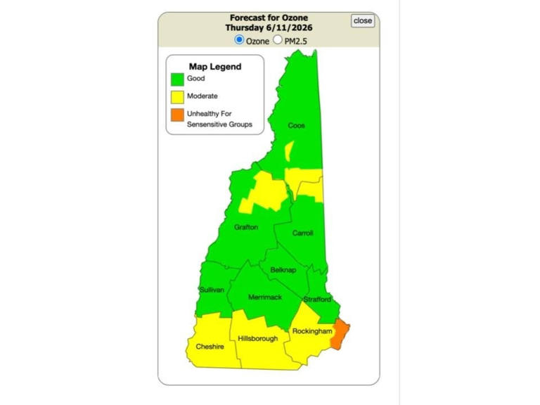 Coastal Rockingham County under code orange air quality alert