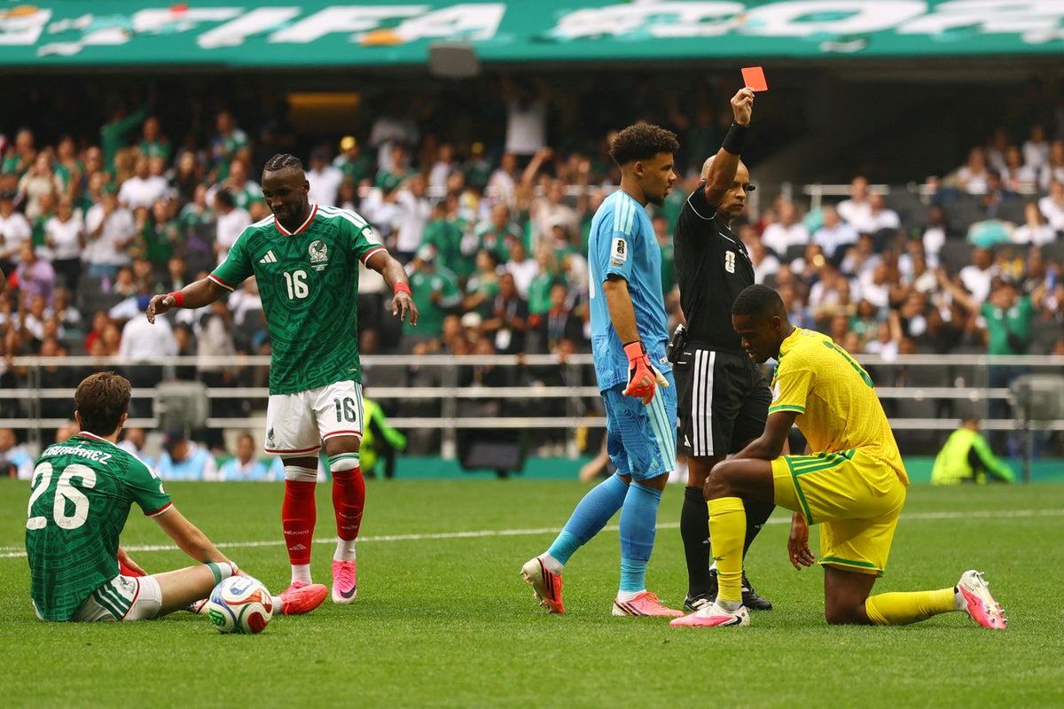 Mexico-South Africa set red card record in World Cup opener
