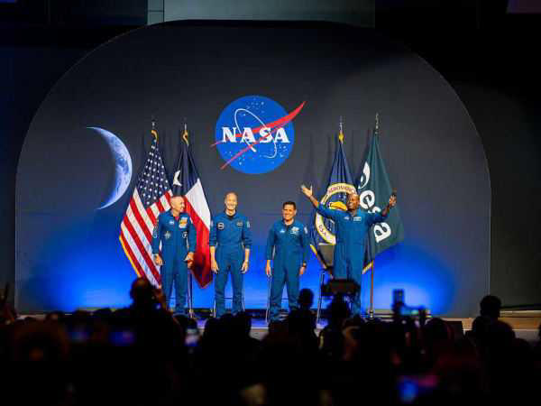 NASA unveils Artemis III astronauts at Johnson Space Center in Houston
