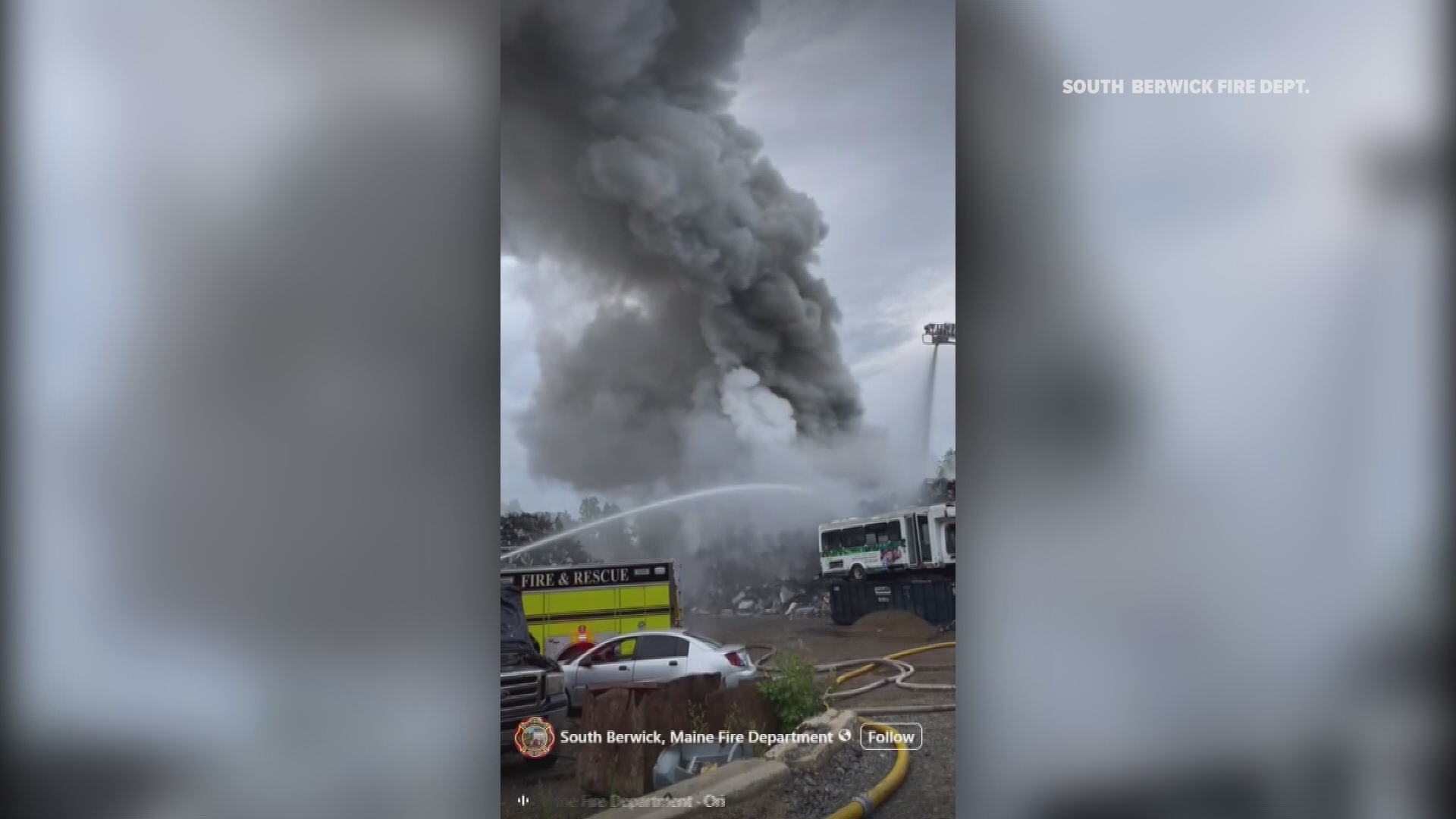 Breaking: Fire at Berwick Iron & Metal Recycling