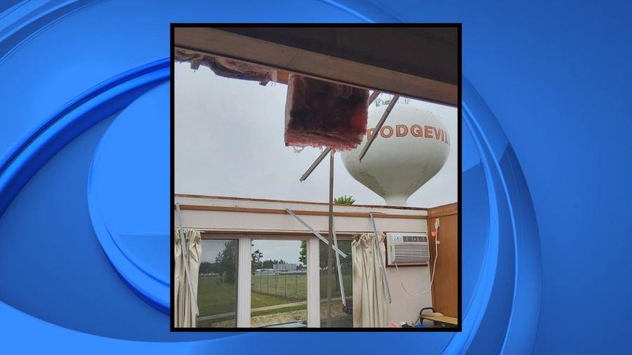 Apartment roof torn off after severe weather hits Wisconsin