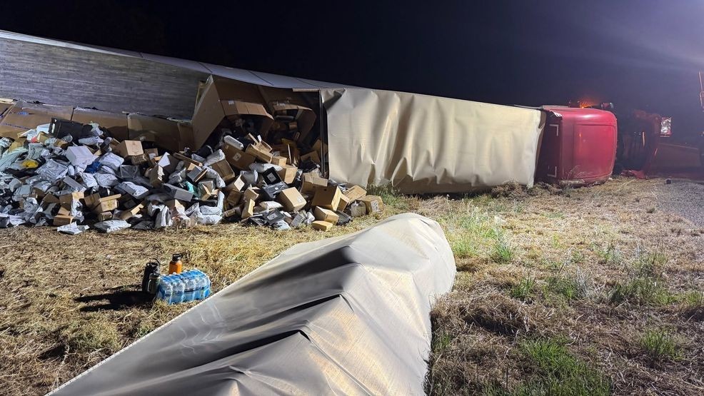 Driver injured after truck overturns on I-5 near Willows