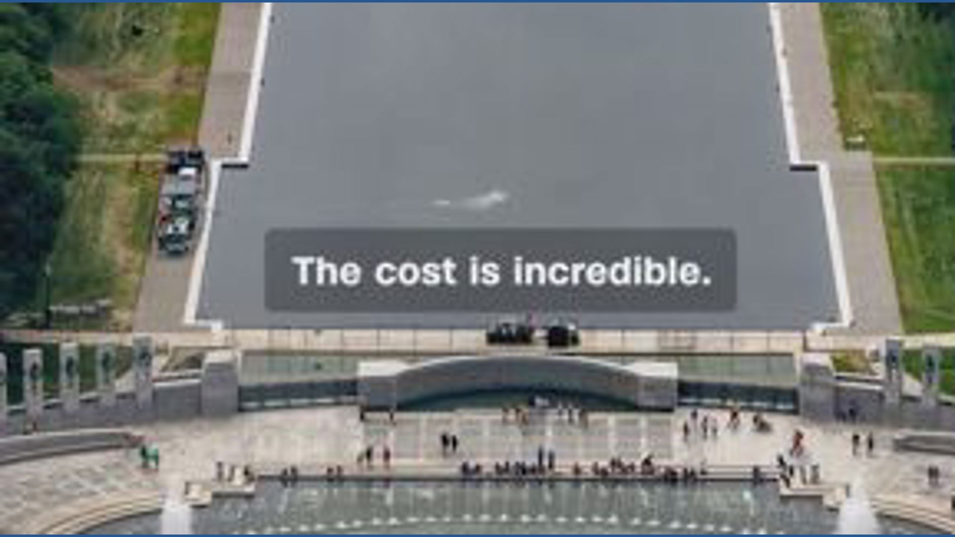 Tourists react to Trump's Reflecting Pool update at Washington DC.'s ...