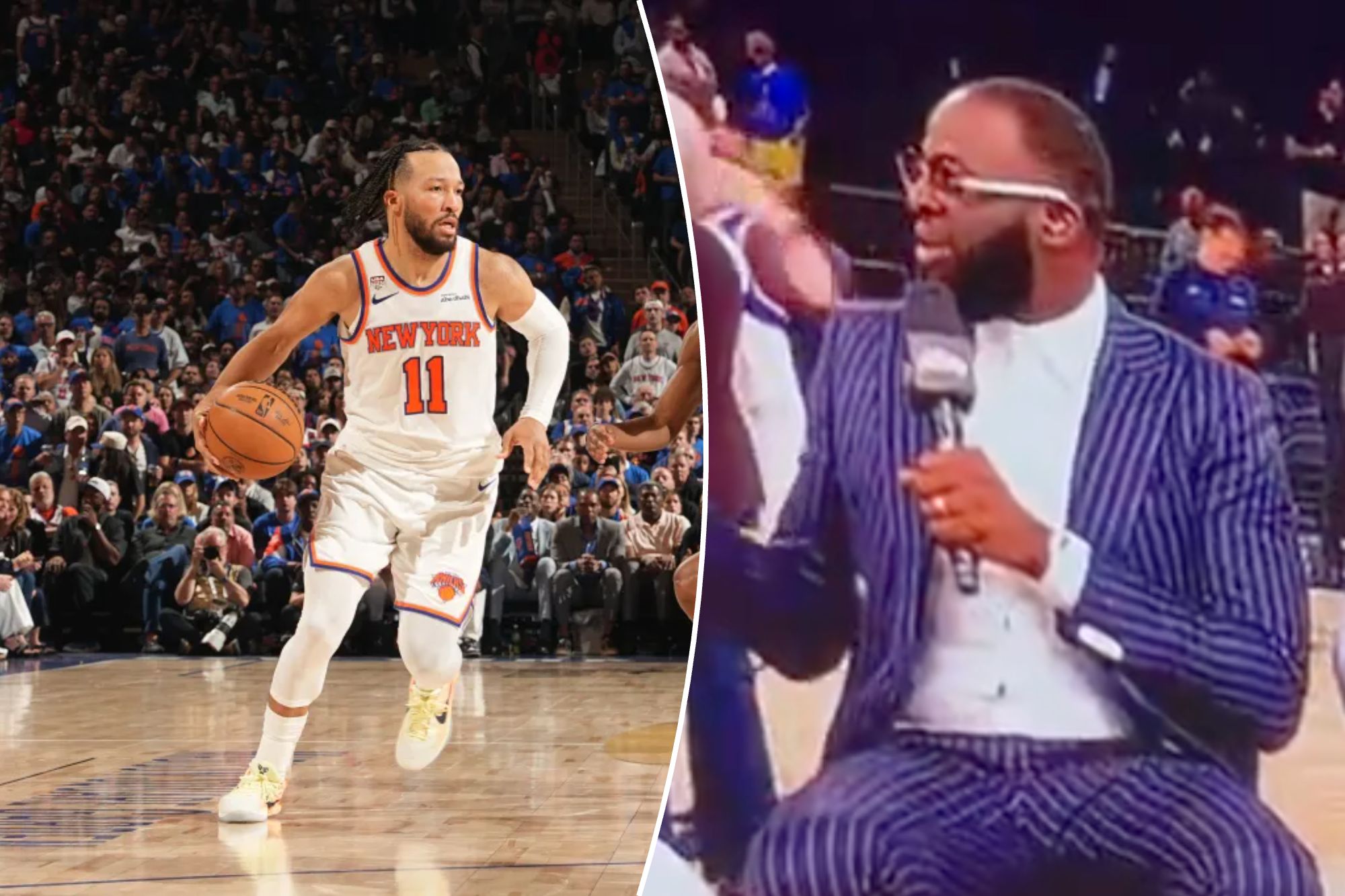 Jalen Brunson stoically responds to Draymond Green’s long-winded ...