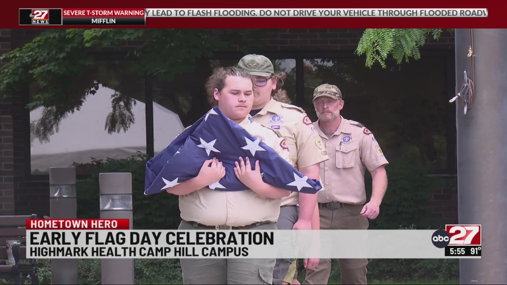 Boy Scouts raise the stars and stripes over Cumberland County ahead of ...