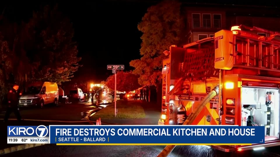 Video: Fire destroys commercial kitchen and house