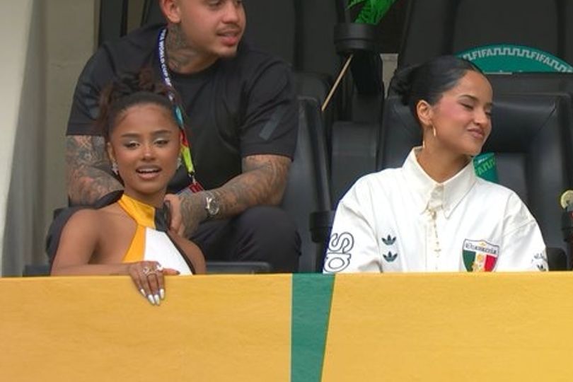 Tyla and Becky G beam with smiles as they're spotted at World Cup ...