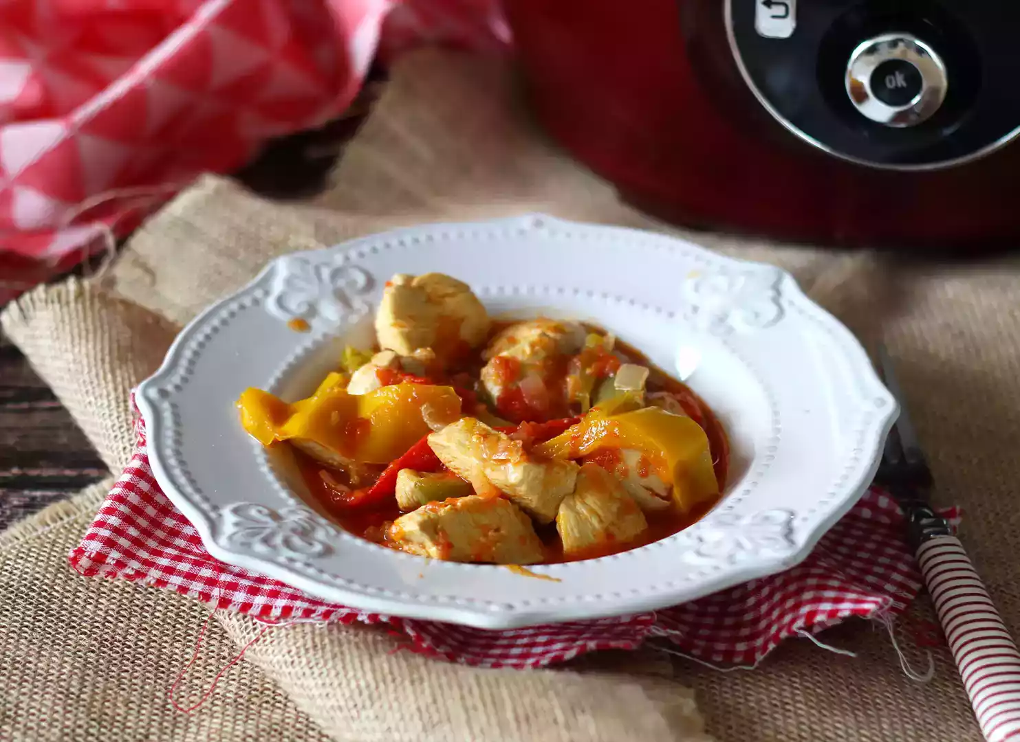 Poulet basquaise express au Cookeo
