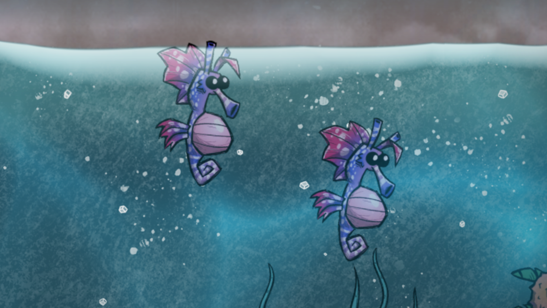 All critters in Oxygen Not Included's aquatic planet pack