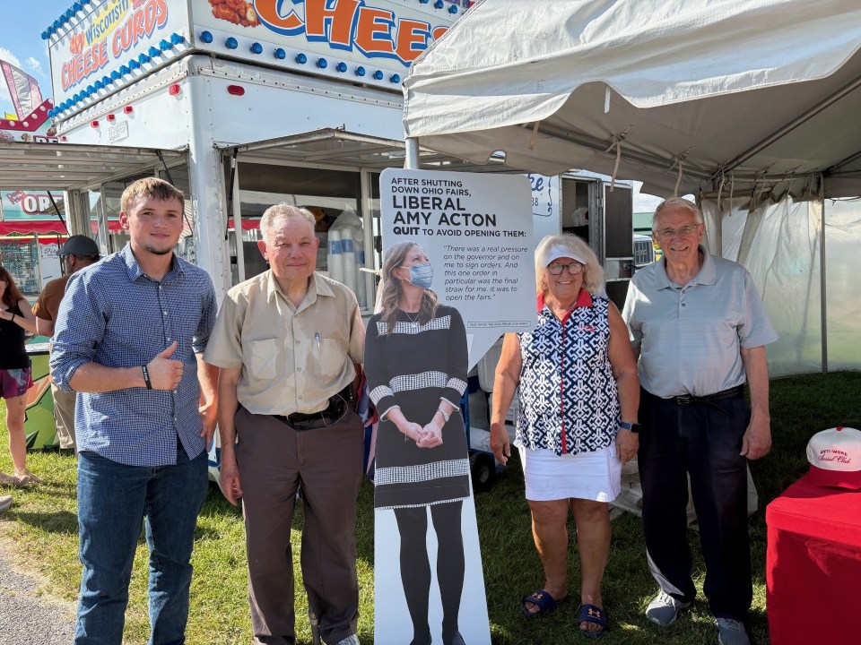 Ohio GOP launches tour of county fairs featuring COVID-19 cutout of Amy ...
