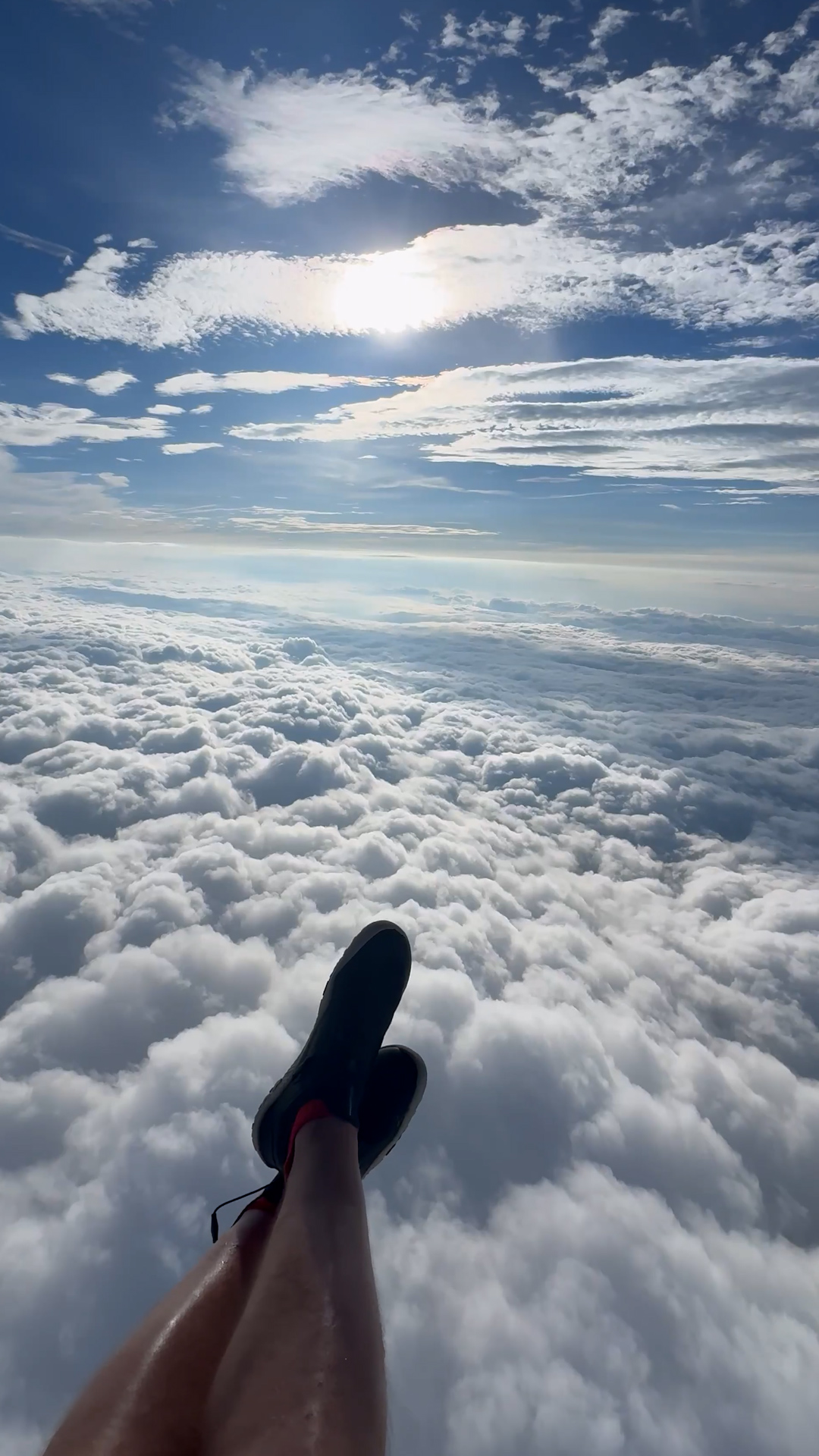 Soaring above a sea of clouds