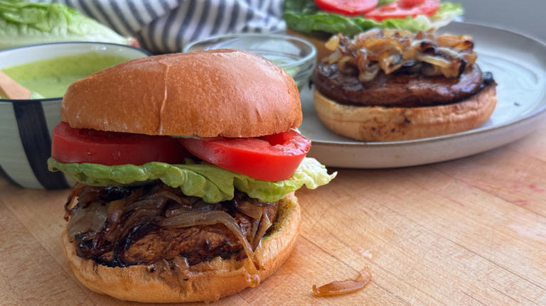 Portobello mushroom burger recipe