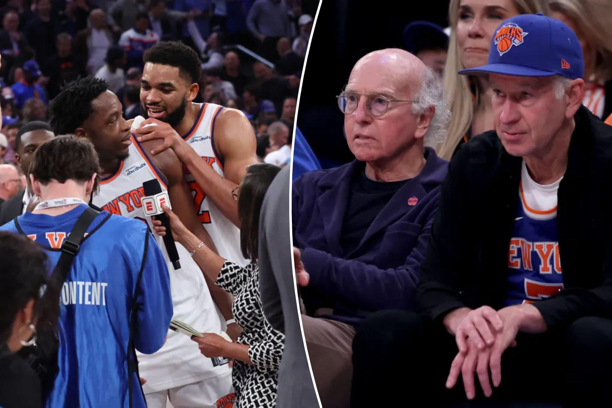 Larry David told John McEnroe 'let's get outta here' as Knicks trailed ...