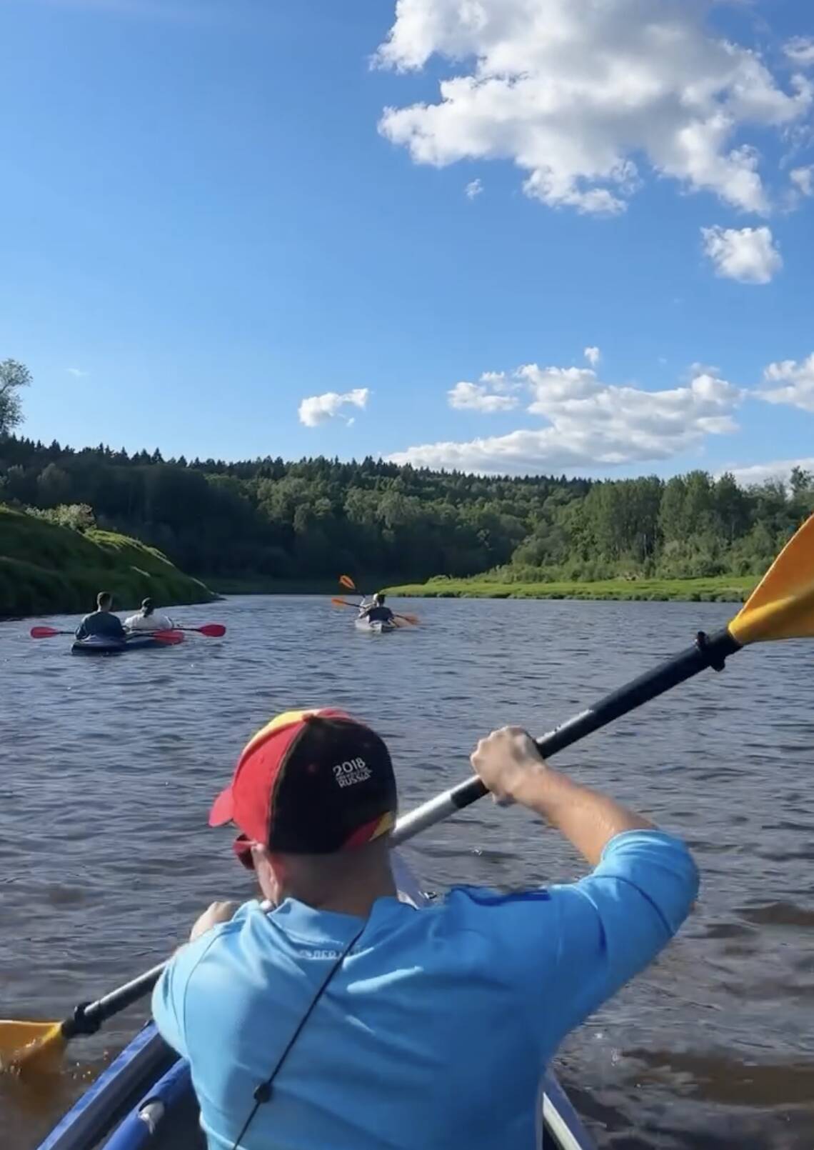 Kayakers stop to save a lost baby lamb — then witness an incredible reunion