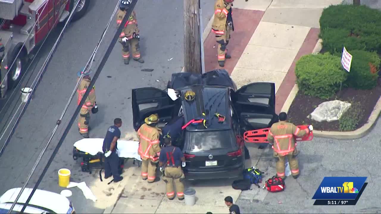 Crash shuts Frederick Road in Catonsville