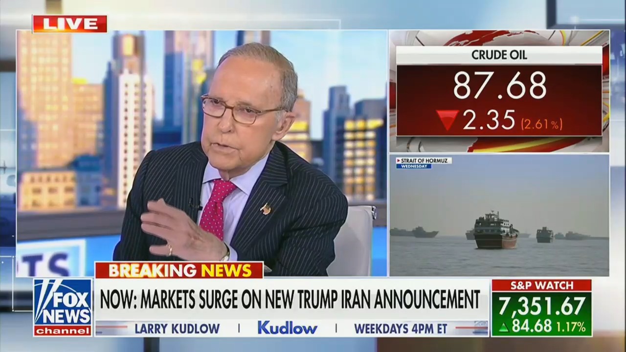 Kudlow crows about Trump’s ‘secret stash of oil’ saving the day on ...