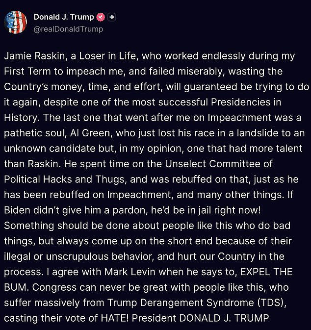 Trump demands his two impeachments are 'expunged' from the record as WH ...
