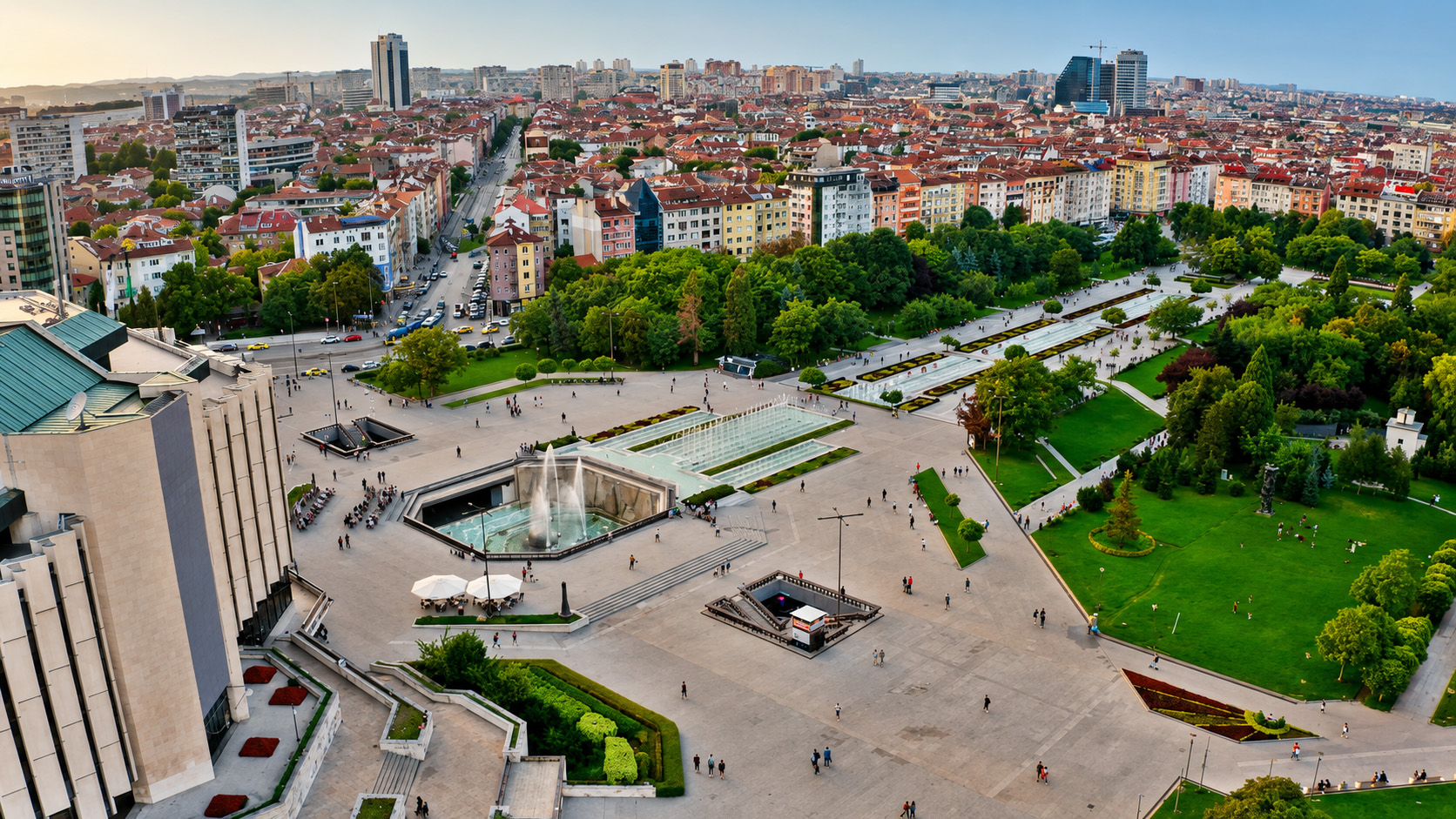 Bulgaria’s capital city sitting beneath Vitosha Mountain
