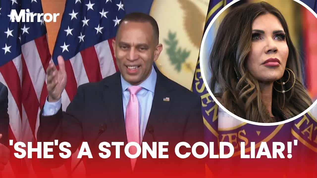 'Her so-called leadership!' | Hakeem Jeffries rips into Kristi Noem ...