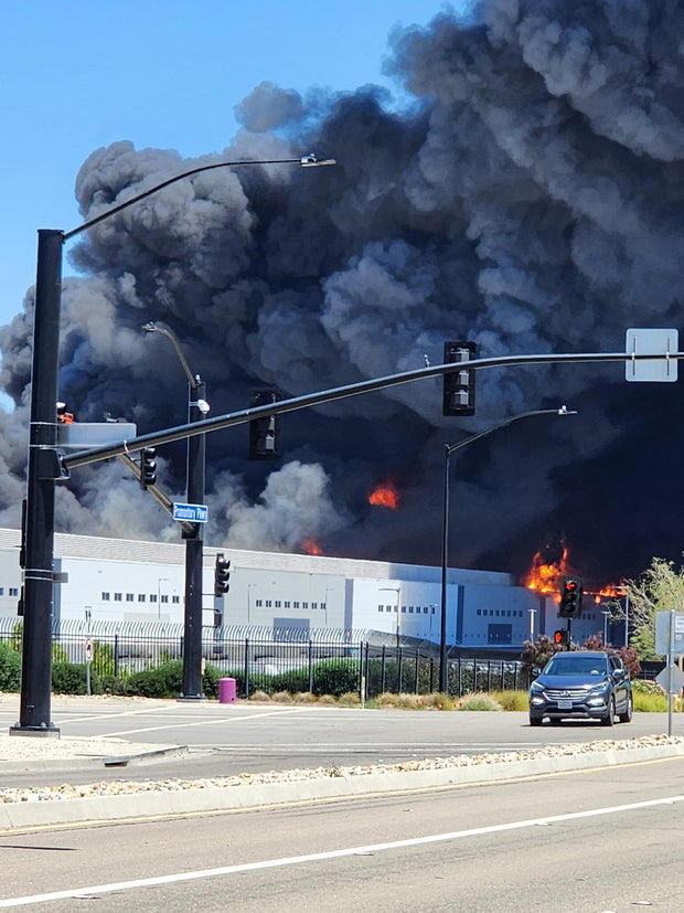 Tracy warehouse treated as hazmat site after fire destroys building