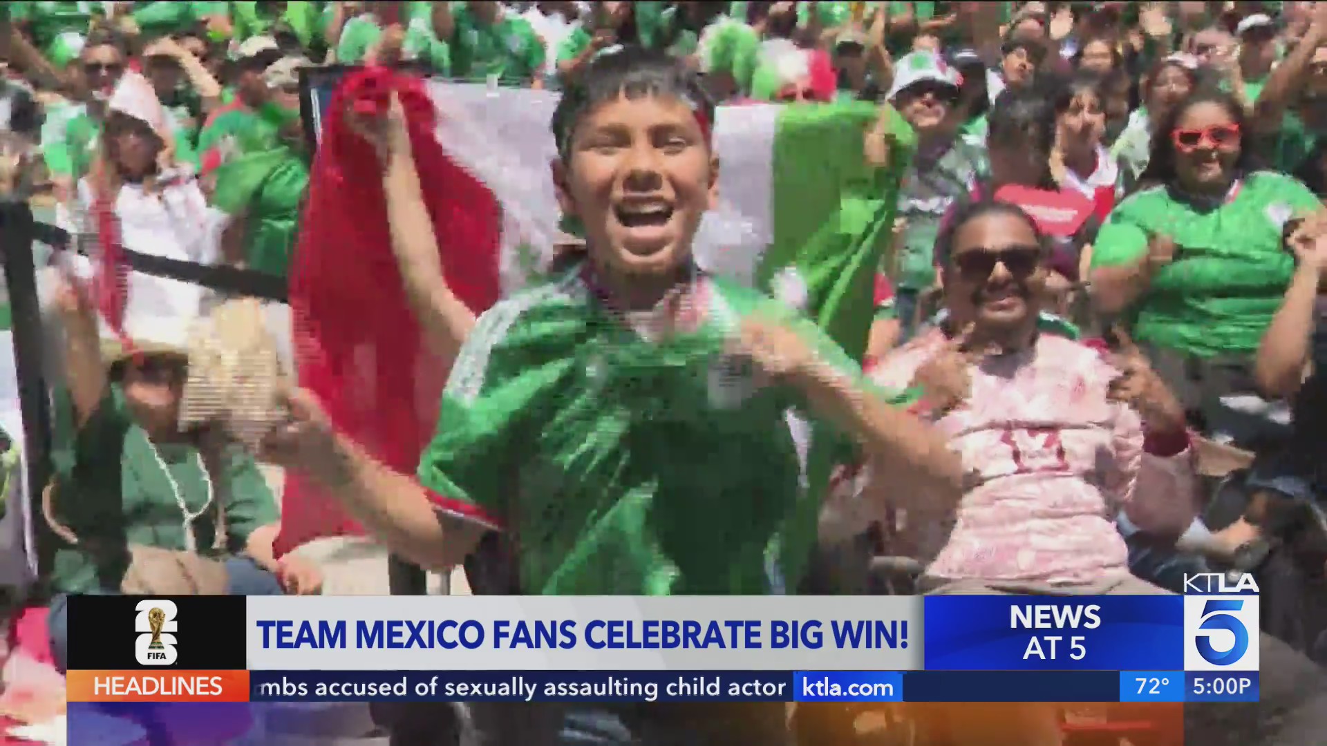 Team Mexico fans in LA celebrate win in 2026 World Cup opening match