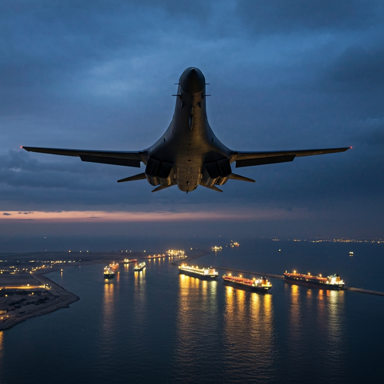 B-1B Lancer: JASSM-ER strikes in contested Hormuz