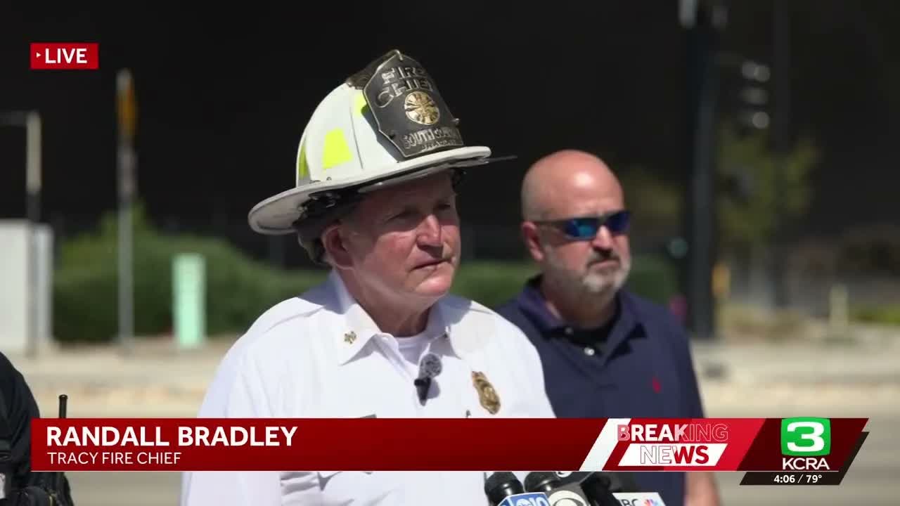 Tracy fire, police chiefs give update on massive fire at medical supply ...