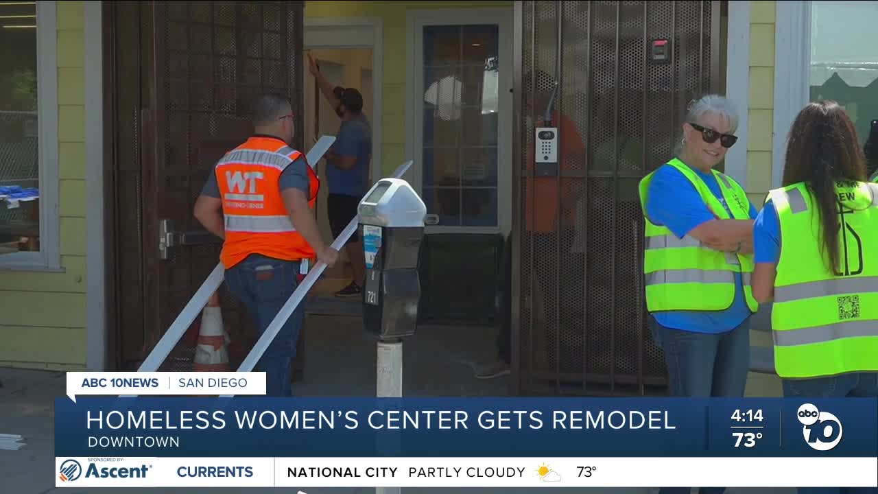 Volunteers step up to remodel downtown SD homeless women's resource center