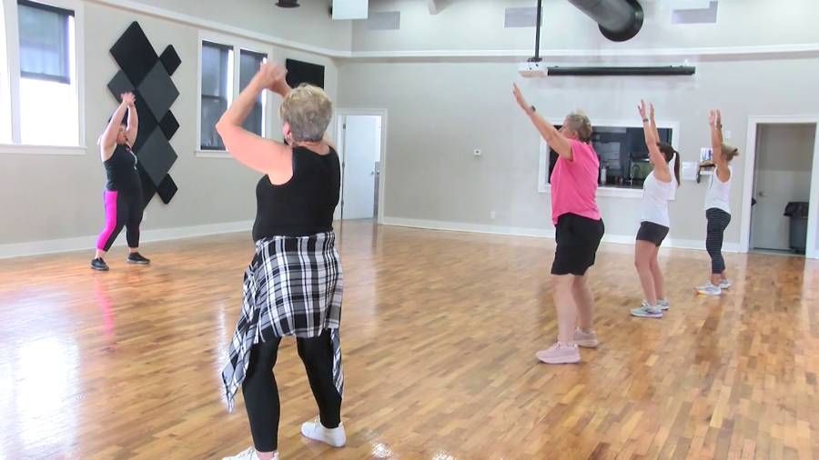 Dance students at Goddard Senior Center bust some moves for their health
