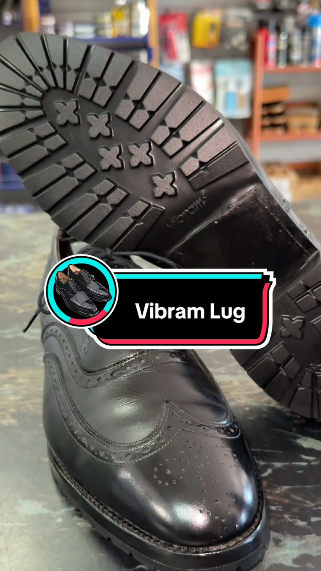 Black Allen Edmonds shoes with Vibram lug soles | Recraft highlight