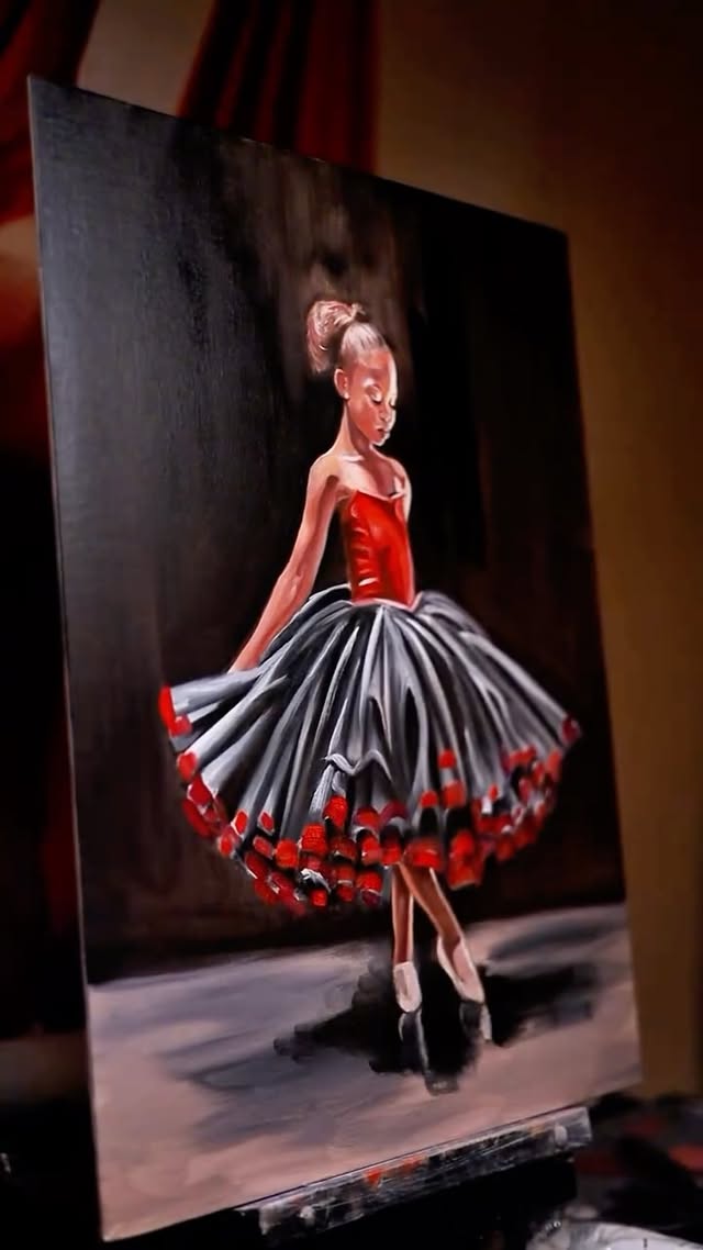 Beautiful ballet oil painting tutorial for artists