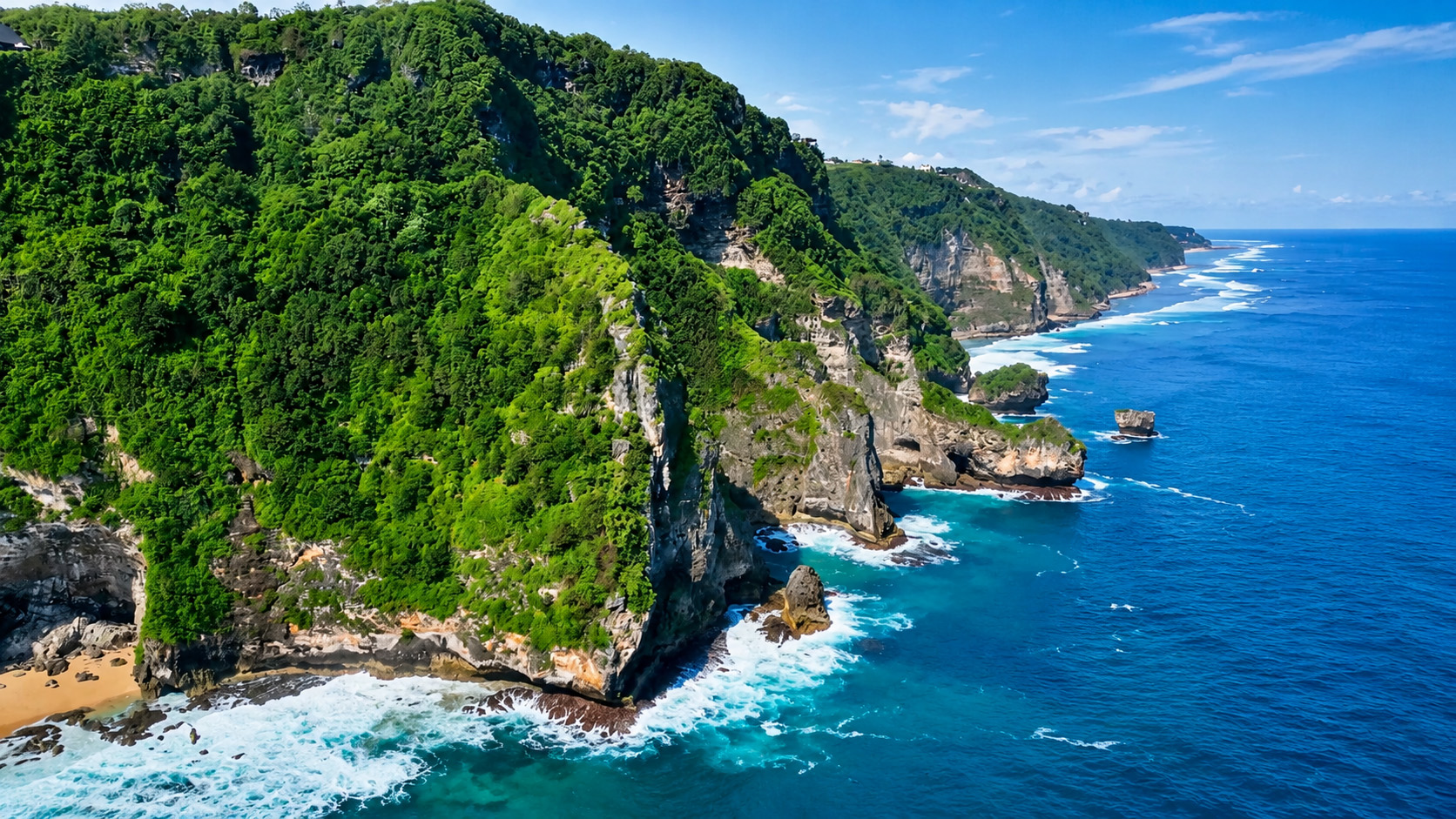 Bali’s sacred Uluwatu Temple standing on the edge of a 70-meter cliff