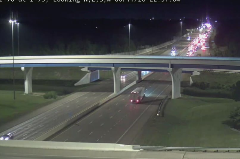 Crash involving ODOT truck blocks lanes on I-75 in Montgomery County