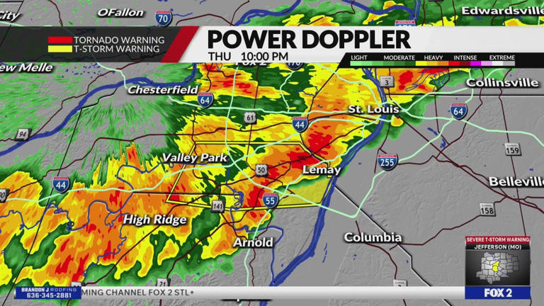 Storms, lightning shows roll through the St. Louis area Thursday