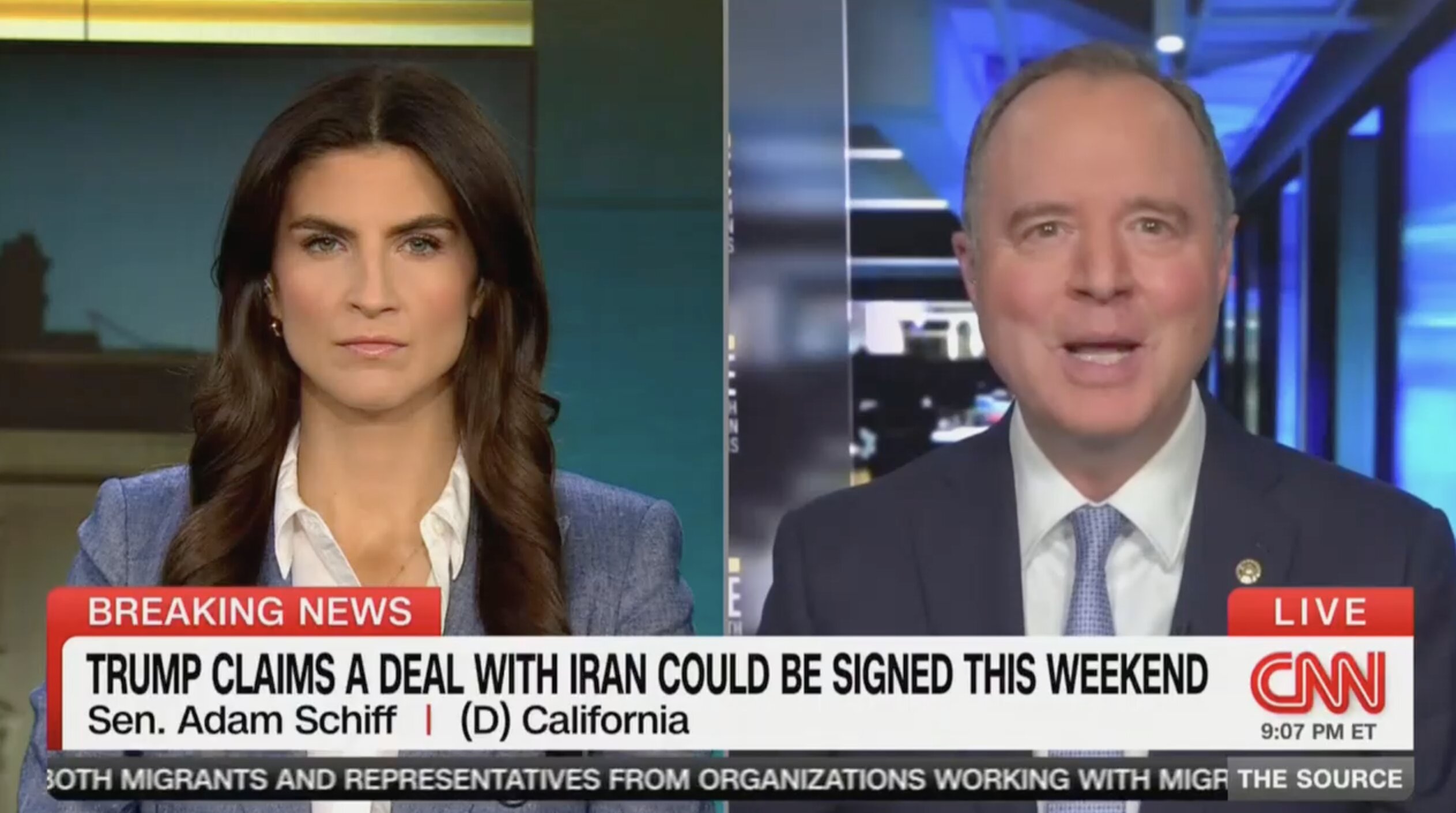 'Falsehood after falsehood': Adam Schiff shreds Trump over Iran war ...