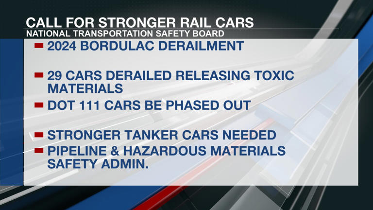 NTSB makes recommendation on tougher tank cars after 2024 ND derailment
