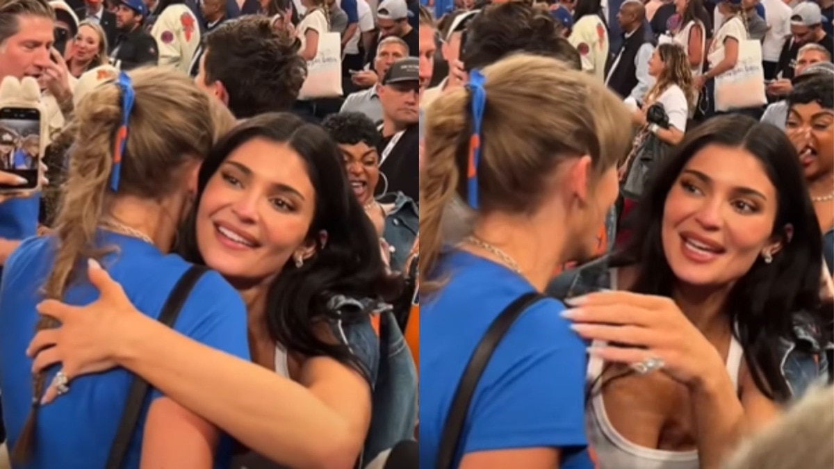 Taylor Swift and Kylie Jenner's friendly courtside reunion catches fans ...
