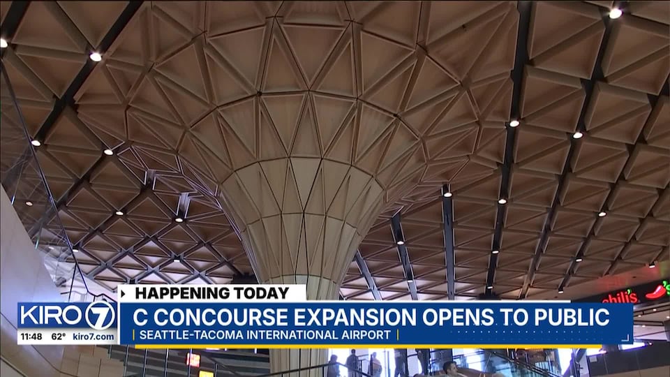 Video: SEATAC Concourse C expansion opens to the public