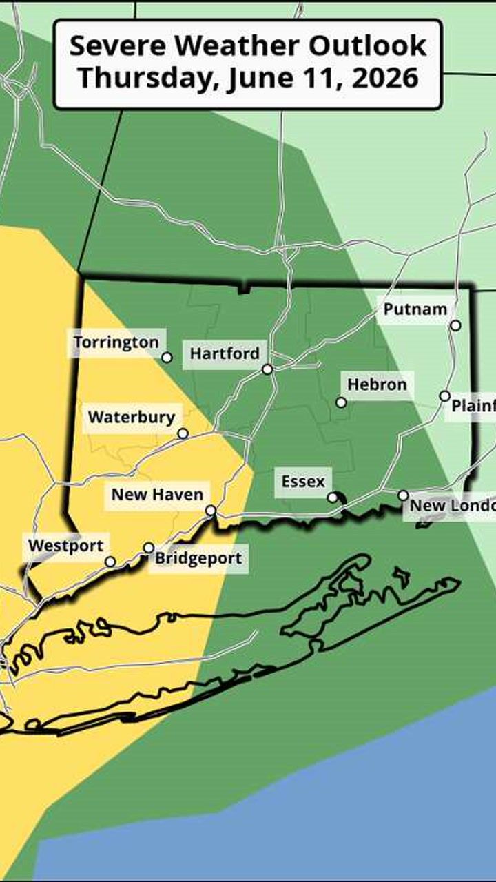 Potentially severe thunderstorms could hit parts of Connecticut later ...