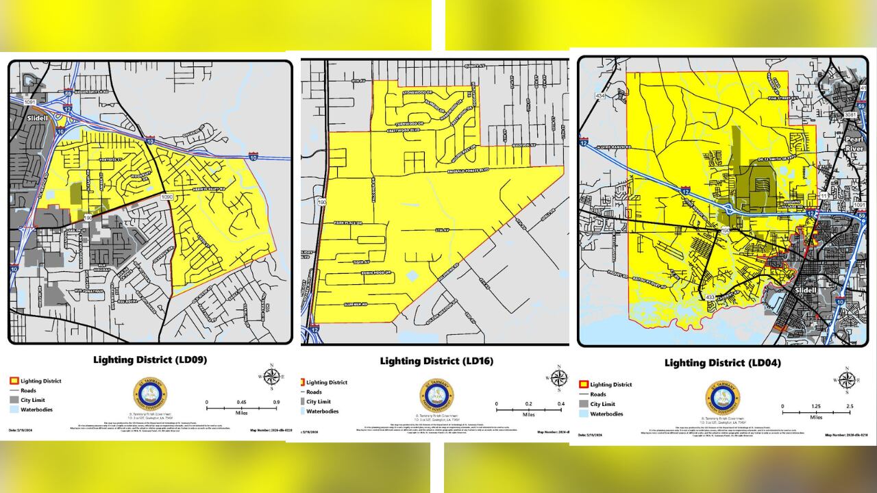 Streetlights in 3 St. Tammany communities to be turned off following ...