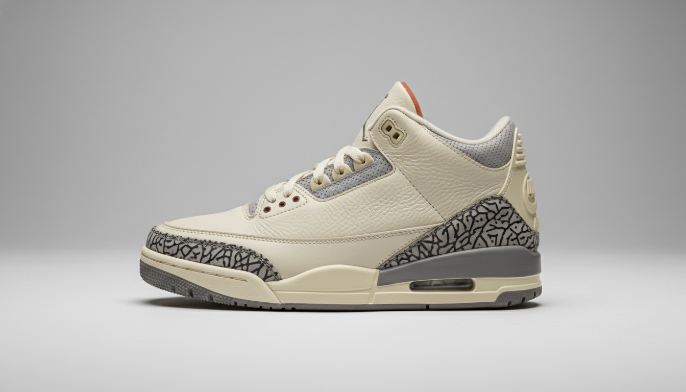 The Air Jordan 3 Bin 23 steps forward as a pinnacle of luxury