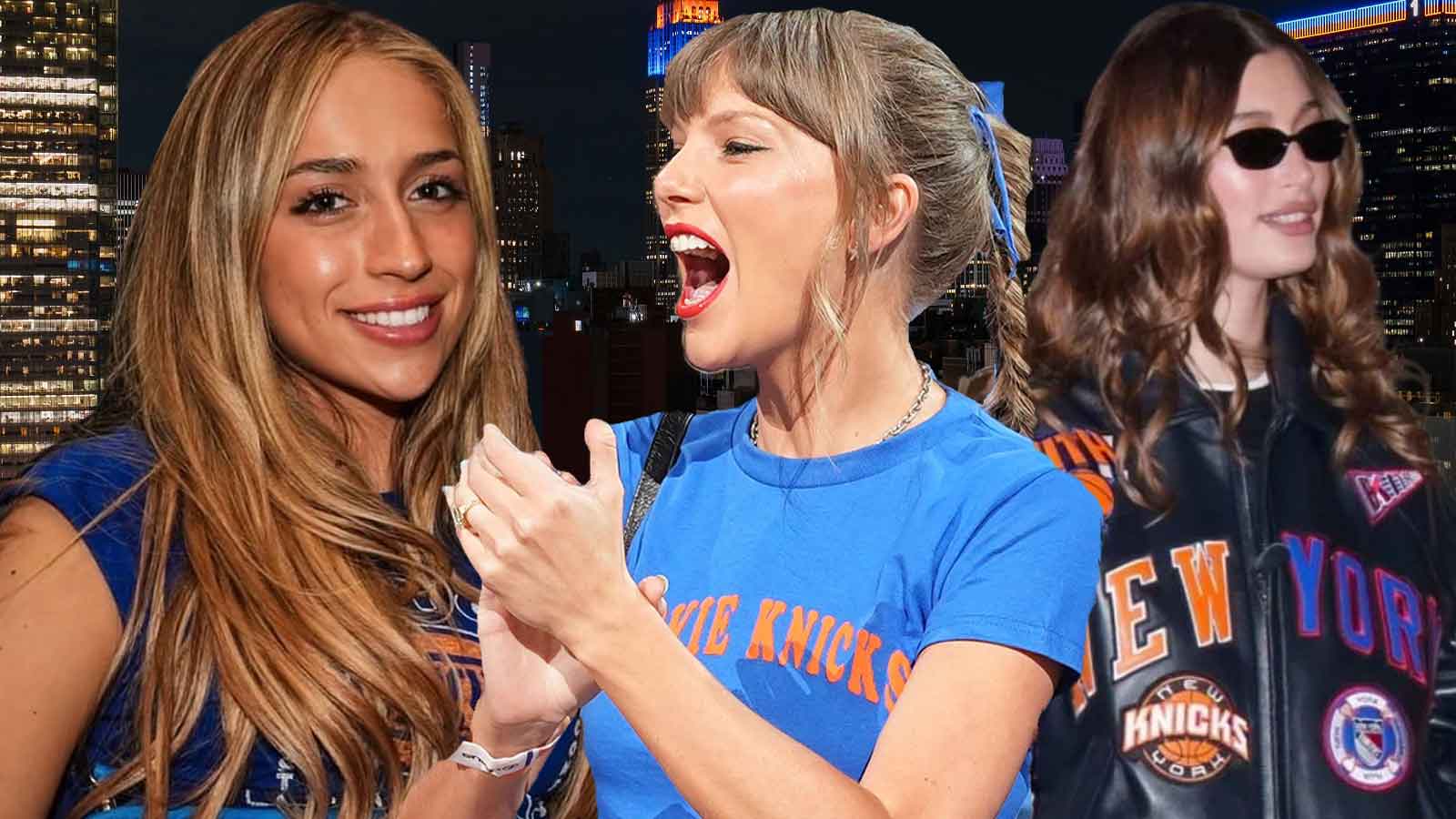 Taylor Swift, Tate McRae, Hailey Bieber paint NYC red after Knicks ...