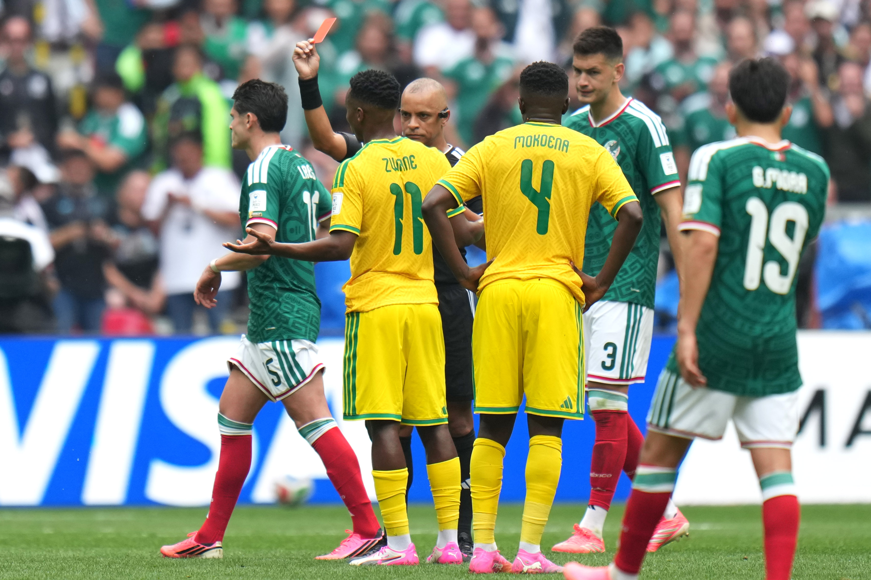 3 red cards mar opening World Cup match between Mexico and South Africa