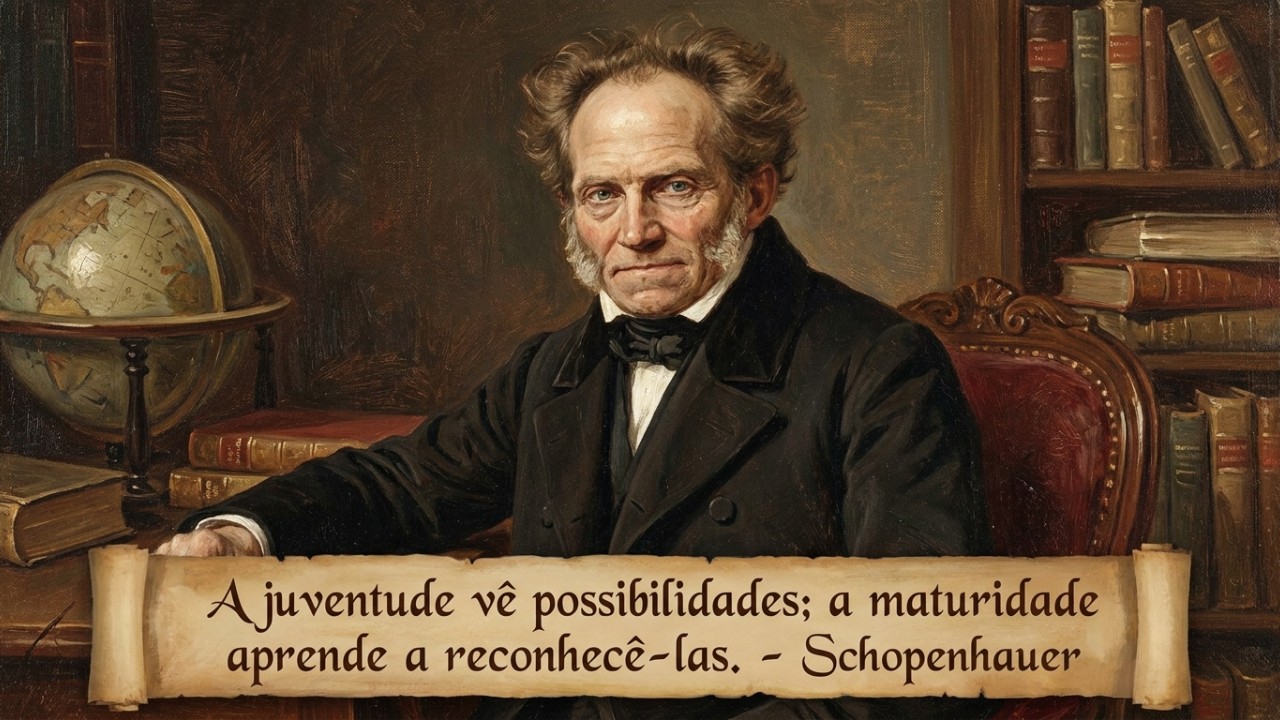 A frase de hoje, de Schopenhauer: “A juventude vê possibilidades; a ...